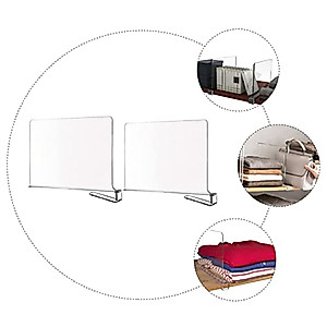Garneck 2pcs Clothes Board Wardrobe Shelf Dividers Closet Seperators Closet Organizer Dividers Multi-Function Shelf Divider Drawer Dividers Cabinet Supply Wire Shelf Dividers Acrylic