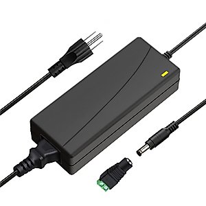 LONGSING 12V 5A Power Supply Adapter, AC 100-240V to DC 12V, Input 100V-240V, Output 12V 5A 60W, with DC Female Connector, 5.5x2.5mm DC Output Jack for 5050 3528 LED Strip Module Light