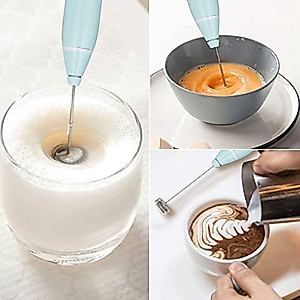 Handheld Foam Maker Powerful Milk Frother Automatic Cream Blender with 2 Eggbeater Heads Cordless Electric Milk Frothers for Coffee Cappuccino Latte Matcha Hot Chocolate (3#)