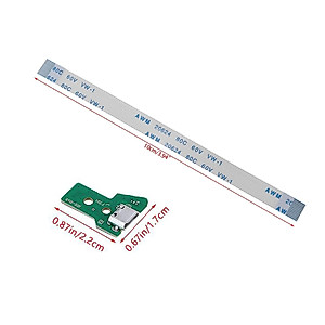 Onyehn JDS-050/JDS-055 Charging Port Assembly(with 12 pin Eject Ribbon Flex Cable) for Sony PlayStation 4 PS4 DualShock 4, Repair Part Micro USB Adaptor Charger Socket Board Connector Module(2 Pack)