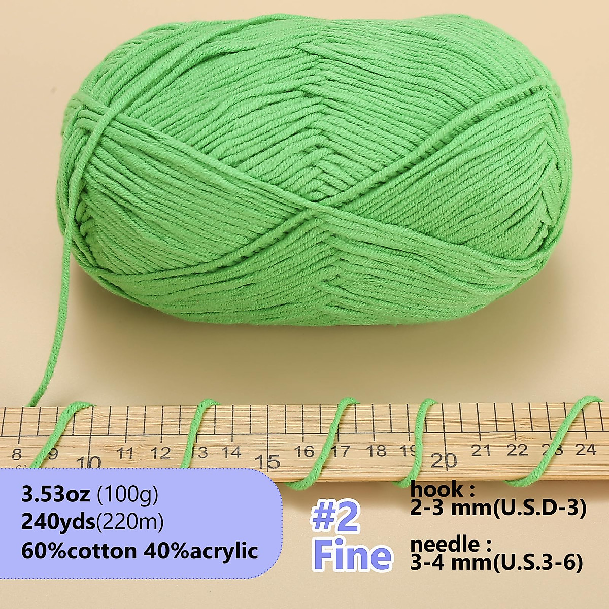 Milk Cotton Yarn,100g Yarn for Crochet,Amigurumi Yarn,Crochet Yarn for Crocheting,Cotton Yarn,Soft Yarn for Sweater,Hat,Socks,Baby Blankets(Emerald Green)