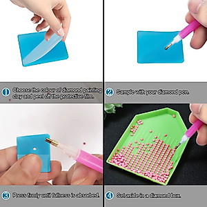 Aphrordity 80 Pcs Diamond Painting Wax with Organizer Box DIY Diamond Art Wax for Diamond Painting Glue Accessories and Tools (4 Colour Styles)