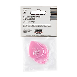 Dunlop Delrin®, Light Pink, .46mm, 12/Player's Pack