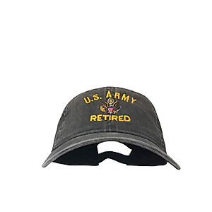 Don't Thread On Me D.T.O.M. US Army Retired Dad Hat Washed (Black)