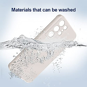 GiiYoon Silicone Case Compatible with Samsung Galaxy S21 Ultra 5G, Full Body Silky Soft Touch Phone Case with Camera Protection, Shockproof Cover with Microfiber Lining, Off White