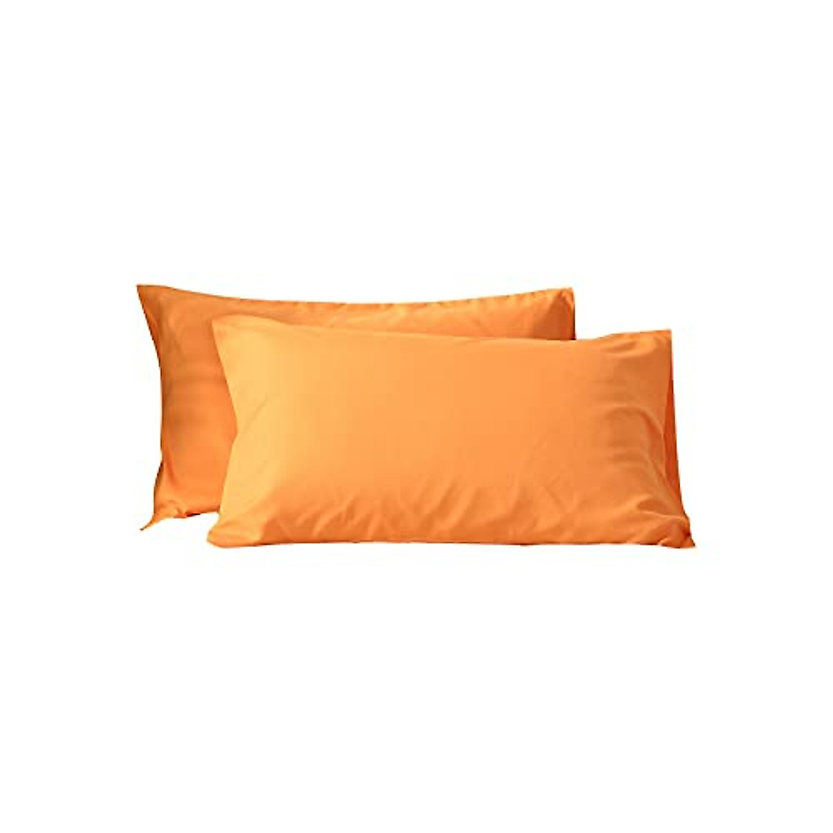 EVOLIVE Ultra Soft Brushed Microfiber Standard Size 20"x30" Pillowcases Pair Set of 2 with Envelope Closure (20"x30" Standard, Orange)