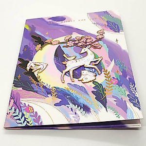 LINSINA Pop up Birthday Cards for Women Men Kids, Thank You Cards Greeting Cards,Anniversary Card, Birthday Day Gifts for Mom (purple)