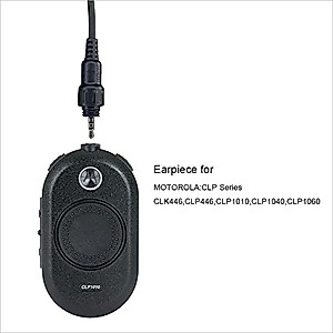 MONICONA C Shape Ear Hook Earphone Headset PTT Mic Earpiece for Motorola Radios CLP1010 CLP1040 CLP1060 CLP446 Replace for HKLN4602 HKLN4455
