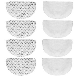 8 Pack Replacement Steam Mop Pads for Bissell Powerfresh Steam Mop 1940 1440 1544 1806 2075 Series, Model 19402 19404 19408 19409 1940a 1940f 1940q 1940t 1940w B0006 B0017, Washable Cleaning Pads