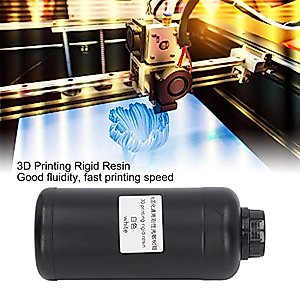 Curing Rigid Resin, 1000ml Stretch Resistant Low Shrinkage 3D Printer Resin Good Fluidity Easy to for Desktop Models(White)