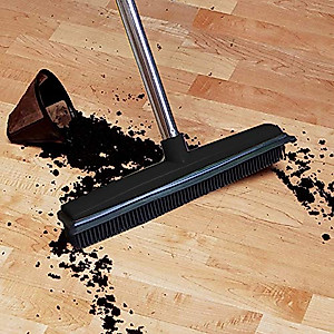 Carpet Hair Removal Broom,Multifunction Telescopic Floor Carpet Broom,Pet Hair Removal Broom, for Fluff Carpet, Hardwood Floor, Tile(Black)