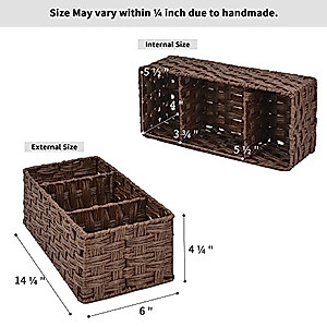 GRANNY SAYS Bundle of 2-Pack Wicker Storage Baskets & 2-Pack Woven Storage Baskets for Bathroom