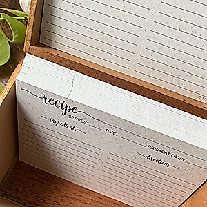321Done Recipe Cards 4x6 Tan Simple Script, 50-Pack, Made in USA, Double-Sided Thick Cardstock, Cute Vintage Rustic Kraft Look for Bridal Shower Wedding Housewarming Gift