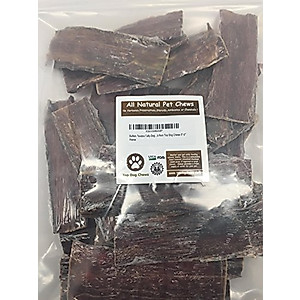 Top Dog Chews - 5" - 6" Buffalo Beef Tendon Taffy, 30 Pack, Beef Jerky Dental Treats for Dogs - Organically Sourced, Single Ingredient Dog Treat, for Small, Medium, or Large Dogs
