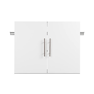 Prepac HangUps 30" Upper Garage Cabinet, Bathroom Cabinet Wall Mount, Laundry Cabinet, Kitchen Wall Cabinet, Ideal for Garage, Kitchen and Laundry Organization 30" W x 24" H x 16" D, White