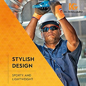 KleenGuard V30 Nemesis Safety Glasses (22611), Smoke Anti-Fog Lens, Red Frame, 12 Pairs / Case