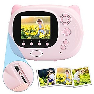 DAUERHAFT High Definition Camera, Micro Memory Card Kid Camera Cute and Funny Practical for Children Day and Children's Birthday Gifts