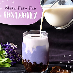 Flavfar Taro Milk Tea 2.2 Lb (1 Count), Powdered Instant Milk Tea Drink Mix, Serve Hot or Cold.- Less Sugar
