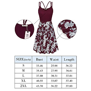 Moyabo Women's Summer V Neck Sleeveless Double Adjustable Spaghetti Strap A-line Mini Dress Navy Blue Flower X-Large