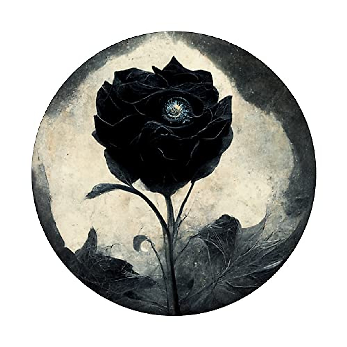tropical flower flower design floral black rose flower PopSockets Swappable PopGrip