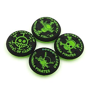 4 in 1 Analog Stick Joystick Rubber Silicone Cap Thumbstick Thumb Grip Cover Case Skin Joystick Grips for PS4 PS3 Xbox One Xbox 360 Controller (2# Green)