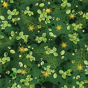 Quilt Kit - Festive Panels - 54" X 54" Festive Beauty Wreath Block Quilt - Top & Binding