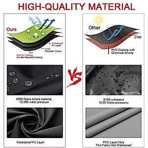 YOLIYOQU Standup Patio Heater Cover, 420D Heavy Duty Heater Cover with Zipper, Waterproof/Dustproof/Wind-Resistant/Sunlight-Resistant, for Outdoor/Patio (89'' H x 33" D x 19" B)