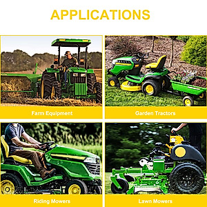 15x6.00-6 Lawn Mower Tires, Riding Lawn Mower Tires 15x6.00-6, 4 Ply Tubeless Lawn Tractor Tires, 3" Offset Hub Long with 3/4" Bushings, Pack of 2