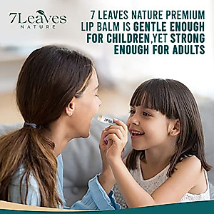 7leaves Nature Premium Lip Balms 2 Pack, Peppermint and Honey Vanilla Flavored Lip Balm, Moisturizing Lip Balm with Beeswax, Coconut Oil, Aloe Vera, Vitamin E, Handmade in USA for Men Women Children