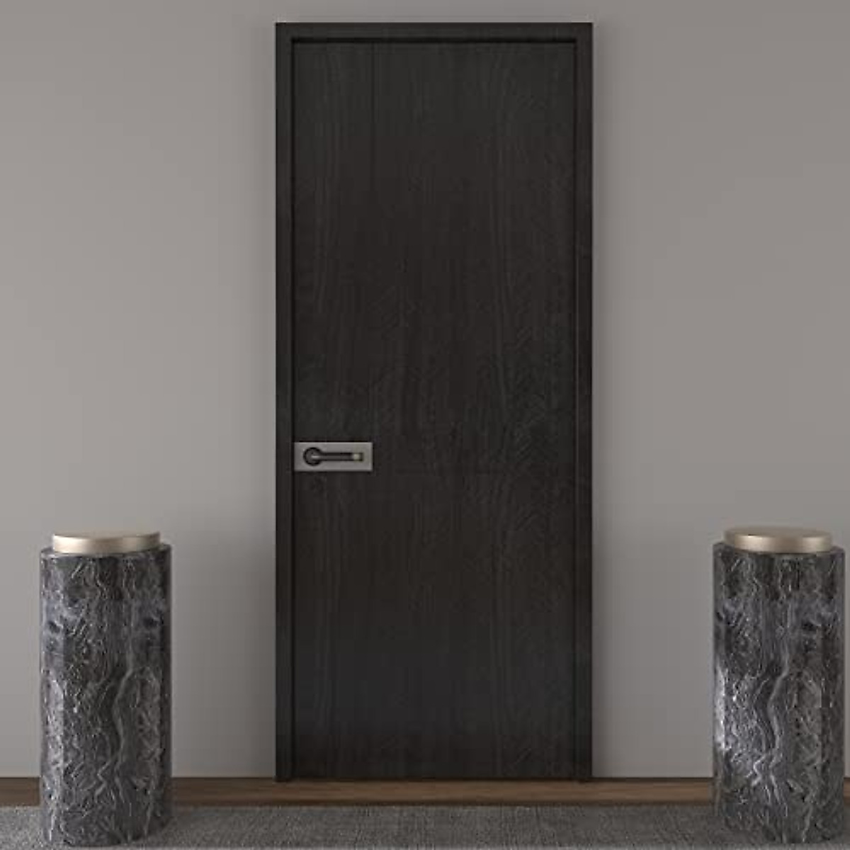 VIOPVERY Contact Paper 15.7"x78.7" Wood Wallpaper Peel and Stick Black Wood Grain Wall Paper Waterproof Easily Removable Self-Adhesive Film Wall Covering for Kitchen Countertop Cabinet Shelf Liner