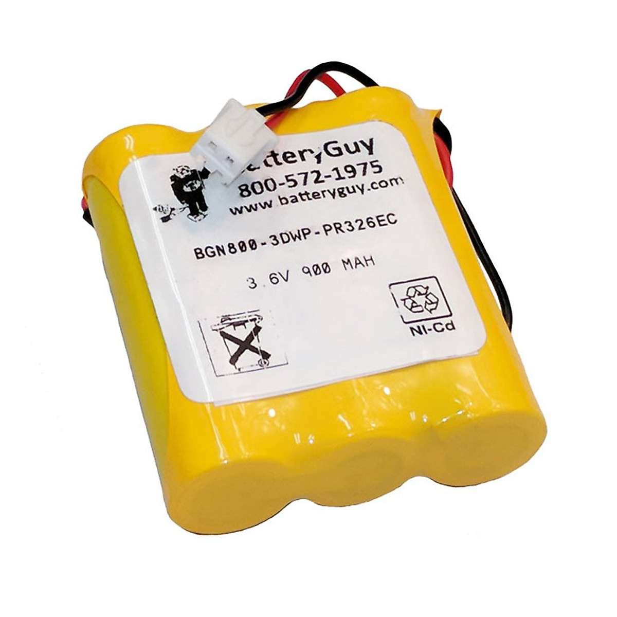 BatteryGuy KR4-M4251-100 Replacement 3.6V 900mAh Nickel Cadmium Battery Brand Equivalent (Rechargeable)