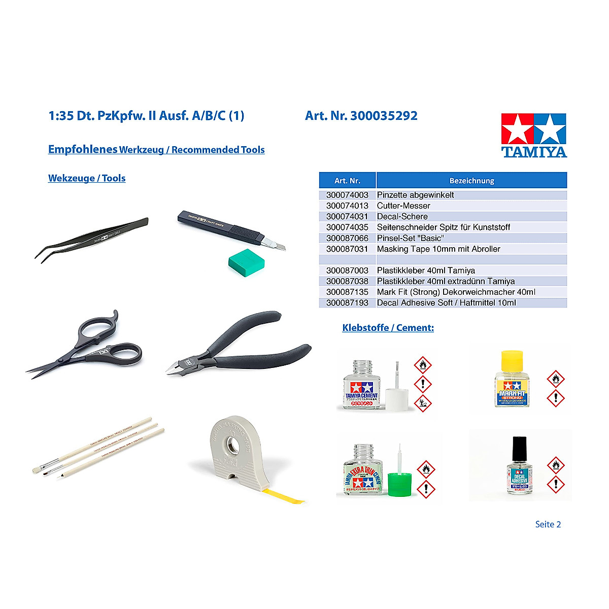 Tamiya Models Panzerkampfwagen II Ausf.A/B/C Model Kit (1/35 Scale)
