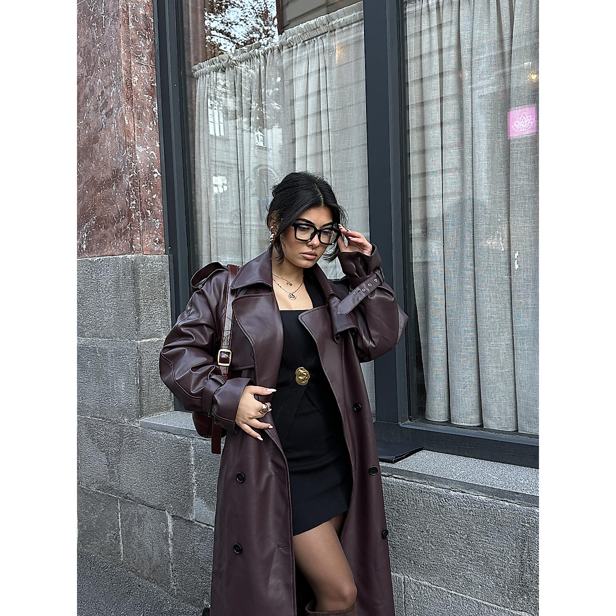 VISOONE Chunky Square Blue Light Blocking Glasses with Anti Computer Glare for Working Women Men MONTANA