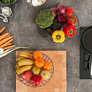 NEW POPU Fruit Basket Stand, 3 Tiered Round Fruit Bowl Vegetables Storage for Kitchen Countertop, Detachable Fruit Holder Baskets for Produce Snacks