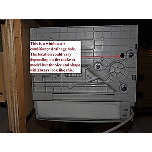 Window Air Conditioner Drain Kit Drip Hose AC Condensate Drain Line Simple Screw in Adapter Connector Complete Kit with Pre-Installed O Rings Washer and Clear Tubing Included (10ft Mini Kit)