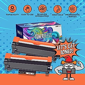 TONERNEEDS TN 760 Toner Cartridge - Black Ink Replacement Cartridges for TN760 & TN730 - Compatible with Select Brother Printer Models - Pack of 2