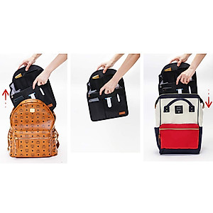 IN. Backpack Organizer Insert,Nylon Organizer Insert for Backpack Rucksack Shoulder Bag Woman MCM divider foldable