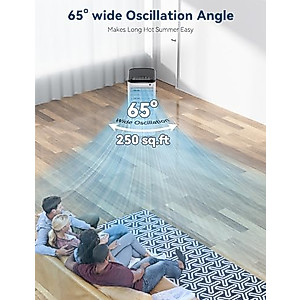 3-IN-1 TEMEIKE Swamp Cooler Air Conditioner, Evaporative Air Cooler w/ 4 Modes & 3 Speeds, 12H Timer & Remote & Dual Water Tank, 65° Oscillating Air Conditioner Portable for Room Bedroom Home Indoor