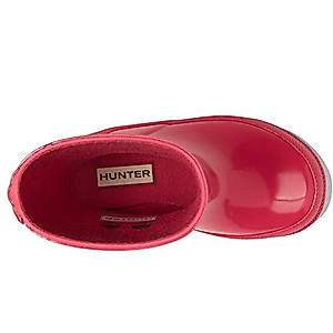 Hunter Little Kids Original First Classic Gloss Rain Boot, Bright Pink, 11