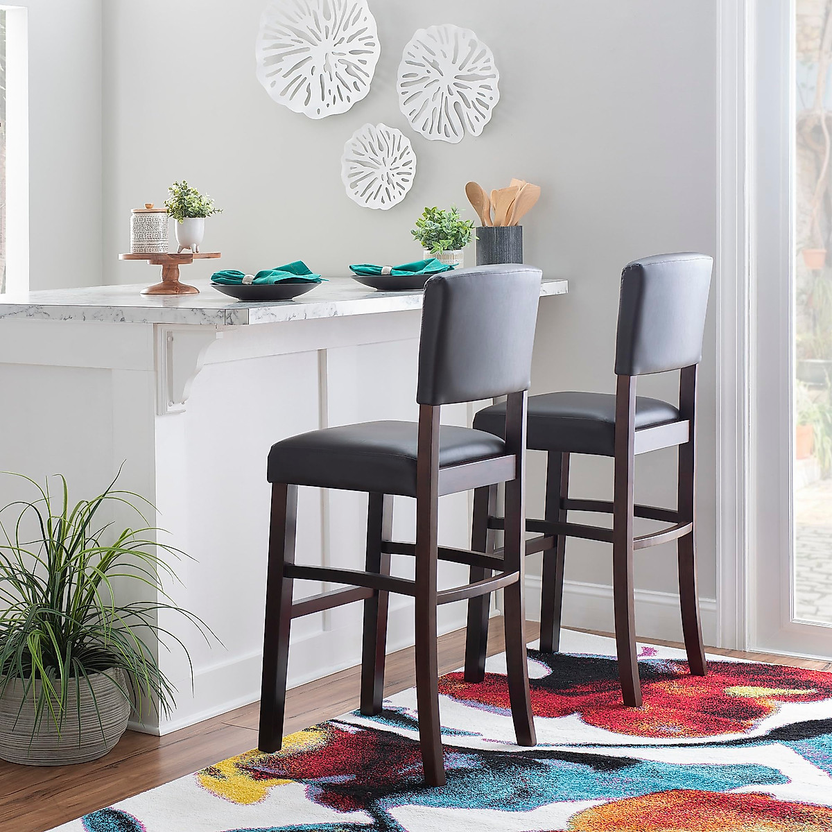 Linon Monaco Stool 30" Espresso