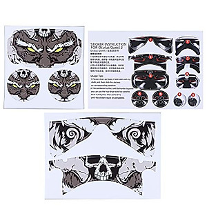 GOWENIC VR Glasses Stickers, PVC VR Glasses Controller Headset Protective Stickers, Skin Cover Set, Protect Equipment, for Oculus Quest 2(Devil)
