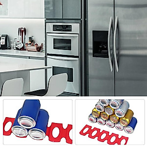 Healifty 3pcs Drinks Pad Saver Durable Fridge Silicone Countertop Beverage Space Pantry Kitchen Mat Organizer Tray Cans Wine Rack Fodable Bottle Can Beverages for Random Cabinet Holder