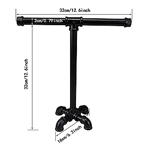 Rustic Pipe Hand Towel Holder Free Standing Towel Rack Industrial T-shape Towel Storage for Bathroom ROXLLGJC