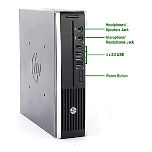 HP 8300 USFF Computer Desktop PC, Intel Core i5 3.2GHz Processor, 8GB Ram, 120GB Solid Drive, WiFi | Bluetooth, 1080p Webcam, Wireless Keyboard & Mouse, 20 Inch Monitor, Windows 10 (Renewed)