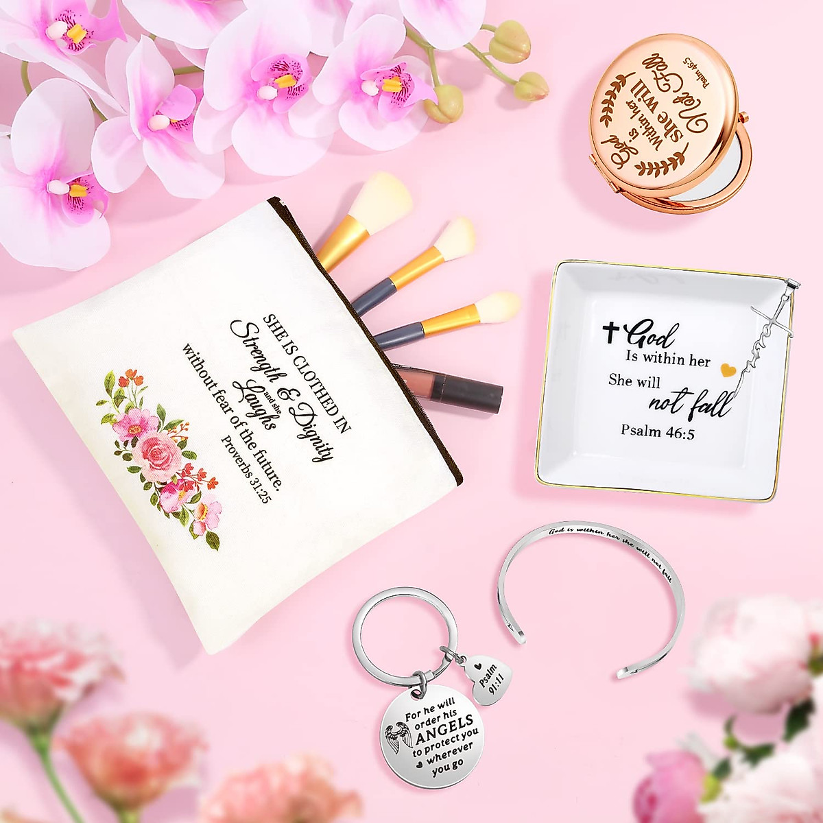 Christian Gifts for Women, Inspirational Birthday Gift Set for Women, Spiritual Religious Catholic Gifts Basket for Women Faith, Mom, Girl, Best Friend, Sister, Boss, Unique Encouragement Gift