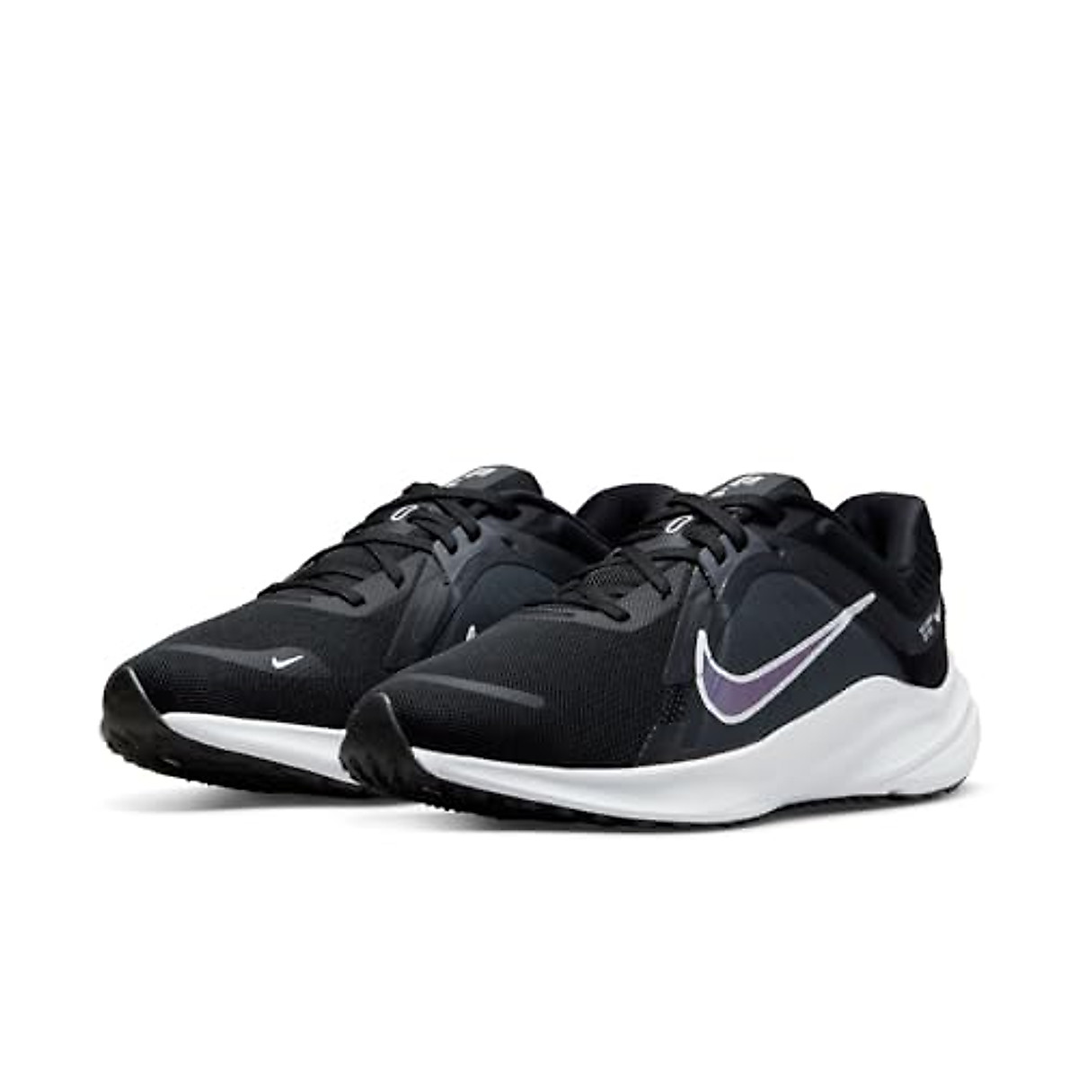 NIKE Women's Quest 5 Sneaker, Black/White-Iron Grey-DK Smoke Grey, 7 UK