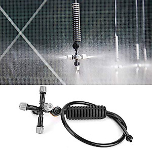 Shanrya 5-Head Nozzle Spray, Micro Irrigation System, Mist Cool Nozzle Roof Cooling for Garden Irrigation