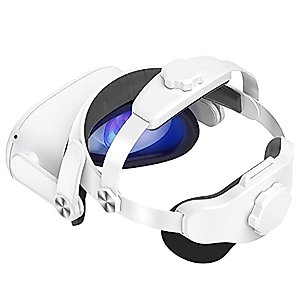 Head Strap for Meta/Oculus Quest 2 Accessories, Adjustable Replacement for Quest 2 Elite Straps, Enhanced Support & Gaming Immersion & Balance Weight Design in VR for Adults & Kids, Gift for Father