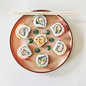 Mora Ceramic Flat Plates Set of 6-8 in - The Dessert, Salad, Appetizer, Small Lunch, etc Plate. Microwave, Oven, and Dishwasher Safe, Scratch Resistant. Kitchen Porcelain Dish - Assorted Neutrals