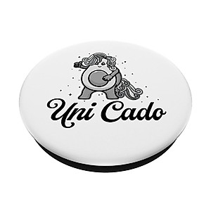 Uni Cado, Cute Avocado, Funny Unicorn, Guacamole, Vegan PopSockets Swappable PopGrip